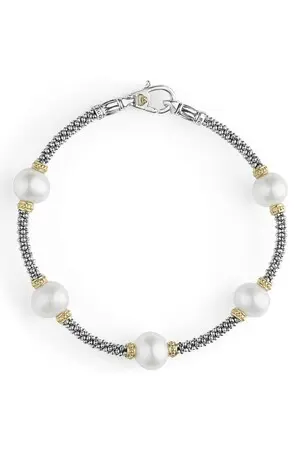 Lagos Luna Caviar Pearl Bracelet - Gold