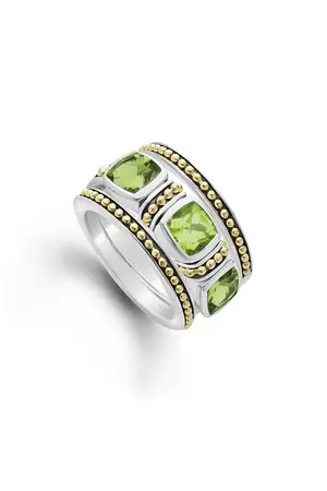 Lagos Rittenhouse Peridot Stacking Rings - Gold