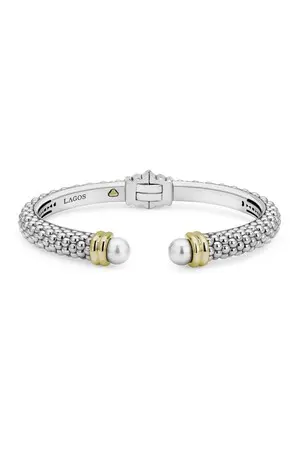 Lagos Luna Pearl Cuff Bracelet