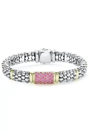 Lagos Signature Caviar Sapphire Caviar Bracelet - Pink
