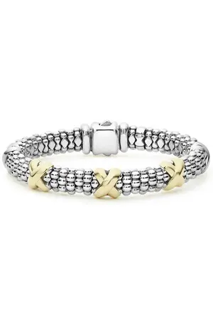 Lagos Embrace Five Station Caviar Bracelet - Gold