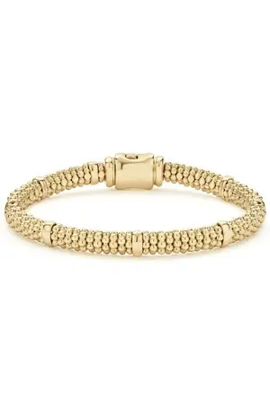 Lagos 18k Caviar Station Bracelet - Gold