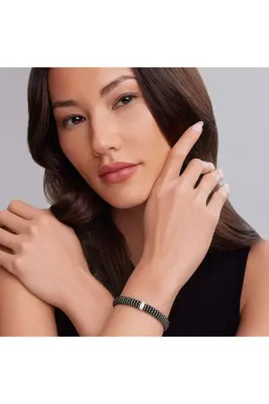 Lagos Caviar Single Station Ceramic Diamond Bracelet