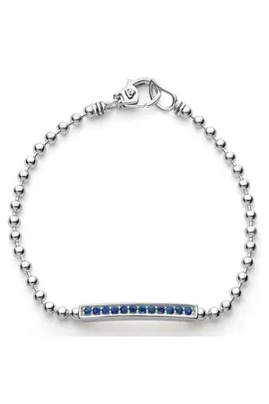 Lagos Caviar Spark Sapphire Beaded Bracelet - Blue