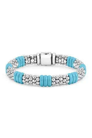 Lagos Caviar Ceramic Beaded Bracelet - Blue