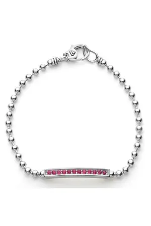 Lagos Caviar Spark Ruby Beaded Bracelet - Red