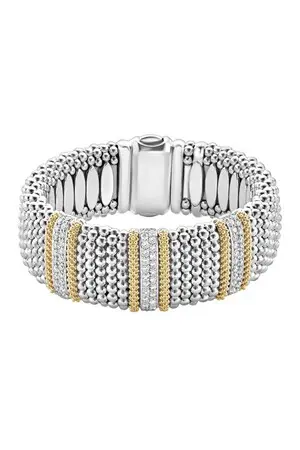 Lagos Caviar Lux Diamond Bracelet - Gold
