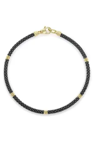Lagos Black Caviar Five Station Bracelet