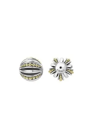 Lagos Signature Caviar Two-tone Earring Backs - Gold