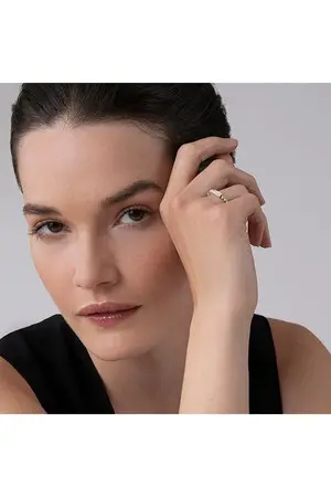 Lagos Caviar Spark Diamond Stacking Ring - Silver