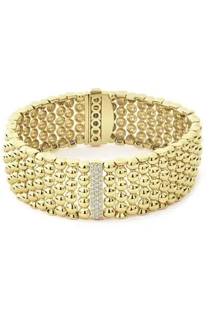 Lagos Caviar 18k Diamond Bracelet | 20mm - Gold
