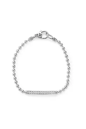 Lagos Caviar Spark Diamond Beaded Bracelet - Silver