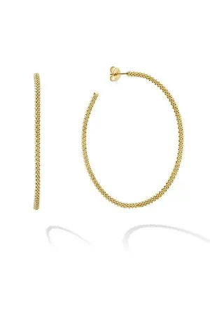 Lagos Caviar Hoop Earrings - Gold