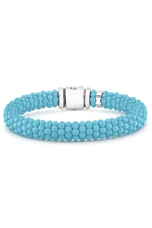 Lagos Caviar Ceramic Beaded Bracelet - Blue