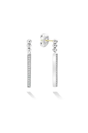 Lagos Caviar Spark Linear Diamond Drop Earrings - Gold
