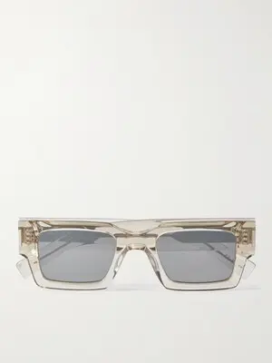 Saint Laurent Rectangular-frame Sunglasses - Neutrals