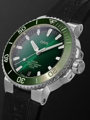 ORIS Aquis Automatic Stainless Steel Diver Watch - Green