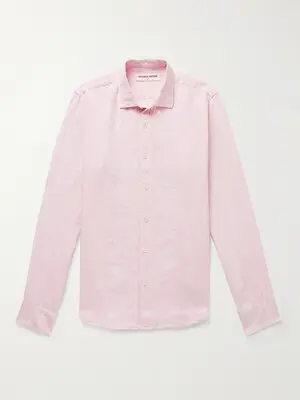 Orlebar Brown Giles Linen Shirt - Pink