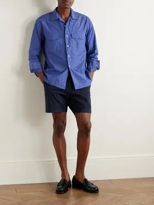 Orlebar Brown Bulldog Slim-fit Straight-leg Stretch-cotton Twill Shorts - Blue
