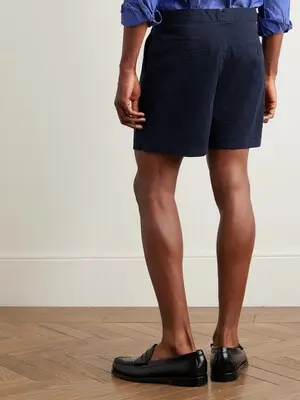Orlebar Brown Bulldog Slim-fit Straight-leg Stretch-cotton Twill Shorts - Blue