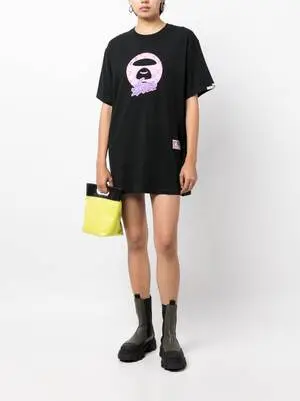 A BATHING APE Aape * Graphic-print Jersey T-shirt - Black