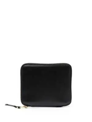 Comme Des Garçons Check-print Leather Wallet - Black