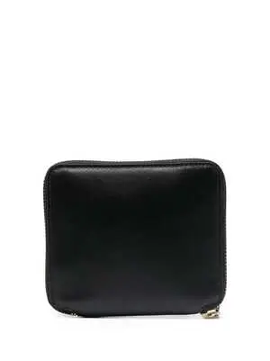 Comme Des Garçons Check-print Leather Wallet - Black