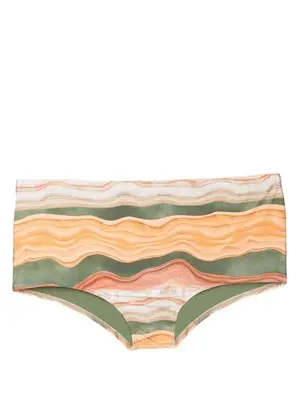 LYGIA & NANNY Striped Swimming Trunks - Brown