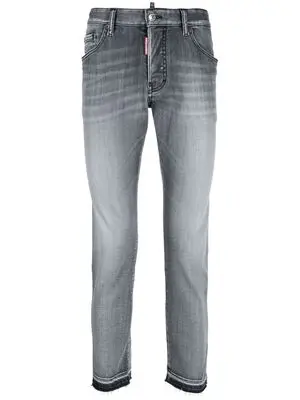 Dsquared2 Slim-fit Cropped Jeans - Grey