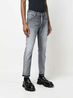 Dsquared2 Slim-fit Cropped Jeans - Grey