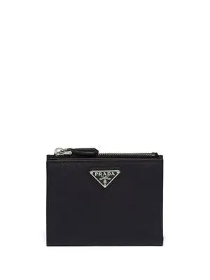 Prada Triangle-logo Saffiano Leather Wallet - Black