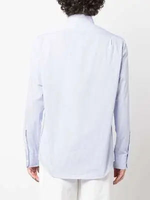 Ralph Lauren Purple Label Striped Cotton Shirt - Blue