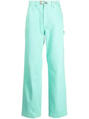 OBJECTS IV LIFE Embroidered-logo Mid-rise Jeans - Green