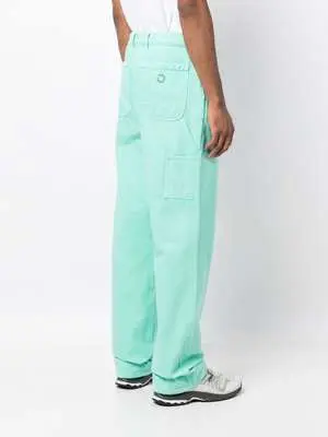 OBJECTS IV LIFE Embroidered-logo Mid-rise Jeans - Green