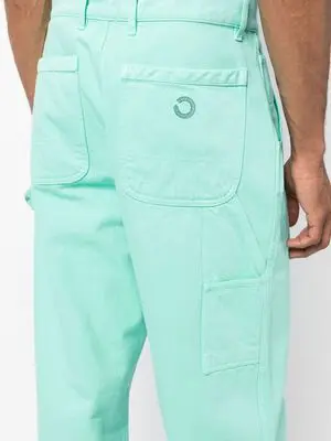 OBJECTS IV LIFE Embroidered-logo Mid-rise Jeans - Green