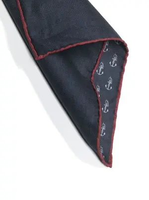 Brunello Cucinelli Anchor-print Silk Scarf - Blue