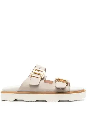 Hogan Flatform Buckled Sandals