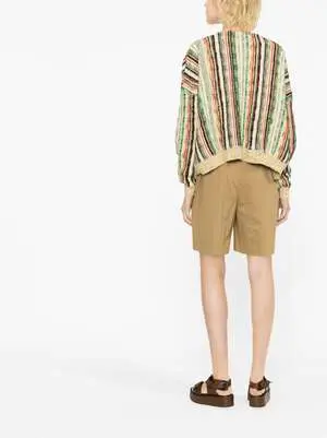 VITELLI Striped Knit Cardigan - Red