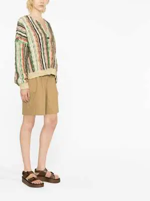 VITELLI Striped Knit Cardigan - Red