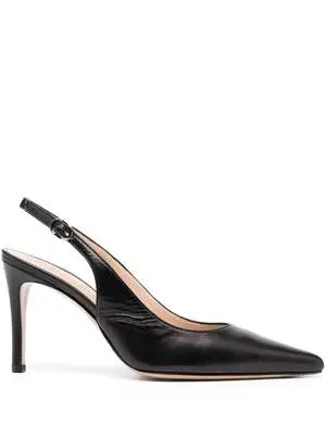 Roberto Festa Lavinia 85mm Leather Slingback Pumps - Black