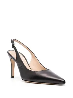 Roberto Festa Lavinia 85mm Leather Slingback Pumps - Black