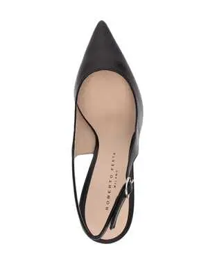 Roberto Festa Lavinia 85mm Leather Slingback Pumps - Black