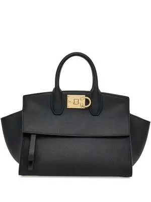 FERRAGAMO The Studio Soft Medium Tote Bag - Black