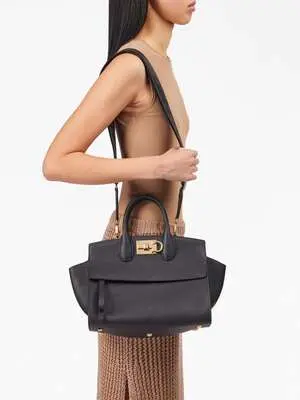 FERRAGAMO The Studio Soft Medium Tote Bag - Black