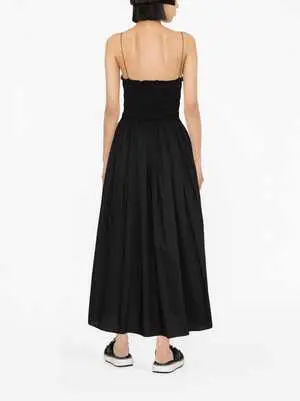 Matteau Shirred-panel Poplin Midi Dress - Black