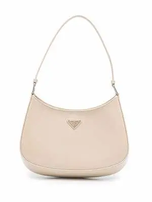 Prada Cleo Leather Shoulder Bag - Neutrals