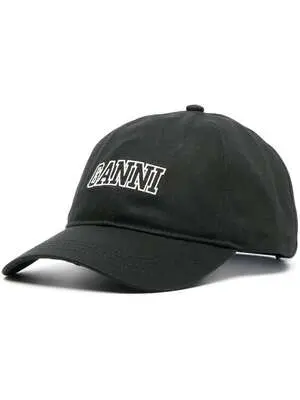GANNI Logo-embroidered Baseball Cap