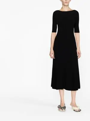 ROBERTO COLLINA Ribbed-knit Midi Dress
