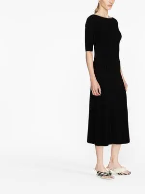 ROBERTO COLLINA Ribbed-knit Midi Dress