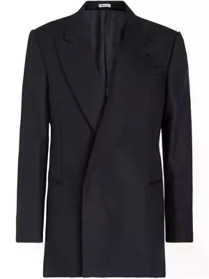 Alexander McQueen Peak-lapels Double-breasted Blazer - Blue